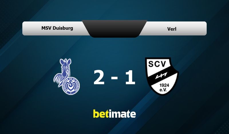 MSV Duisburg vs Verl Prediction, Odds & Betting Tips 02/08/2026