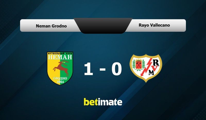 Neman Grodno vs Rayo Vallecano Prediction, Odds & Betting Tips 08/21/2025
