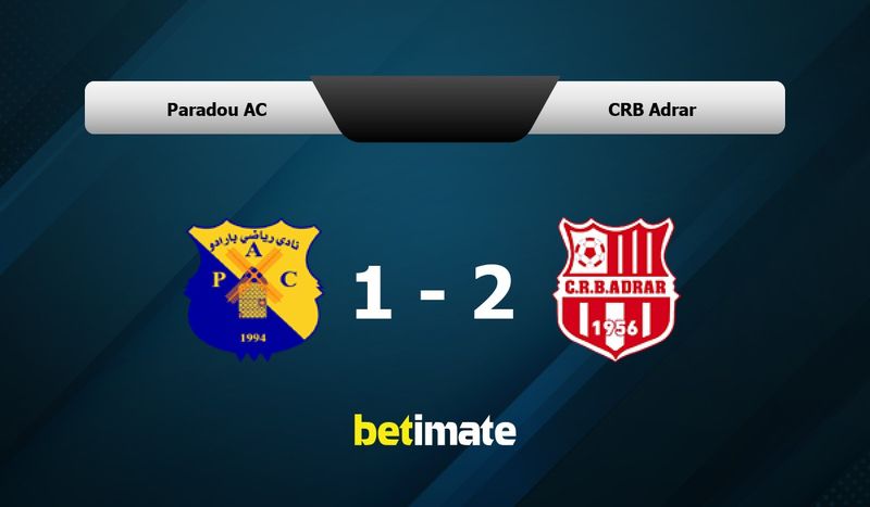 Paradou AC vs CRB Adrar: Pronóstico, cuotas y consejos de apuestas (12 ...