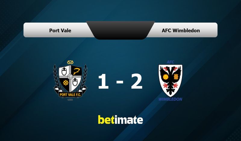 Port Vale vs AFC Wimbledon Prediction, Odds & Betting Tips 01/27/2026