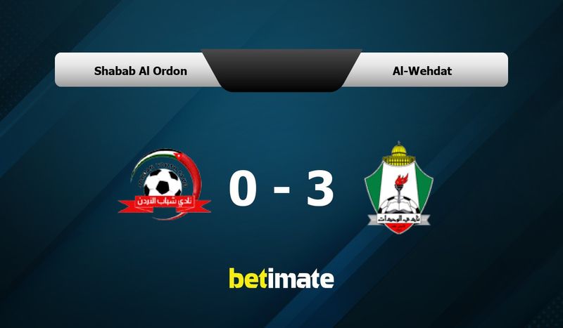 Shabab Al Ordon vs Al-Wehdat Prediction, Odds & Betting Tips 01/29/2026
