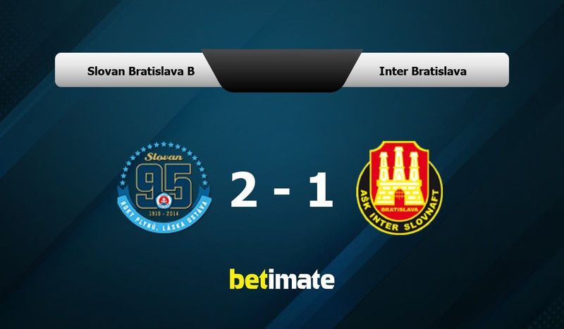 Slovan Bratislava B vs Inter Bratislava Prédiction, cotes et conseils ...