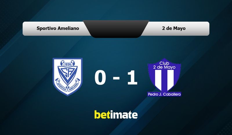 Sportivo Ameliano vs 2 de Mayo Prédiction, cotes et conseils de paris ...