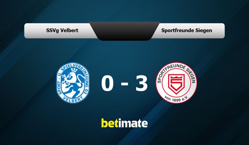 SSVg Velbert 대 Sportfreunde Siegen 예측, 승률 및 베팅 팁 2025년 11월 28일