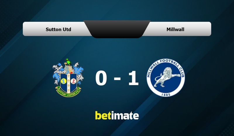Sutton Utd vs Millwall Prediction, Odds & Betting Tips 07/29/2025