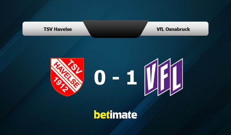 Pronóstico, cuotas y pronósticos de apuestas para el TSV Havelse vs. VfL Osnabrück (30/08/2025)