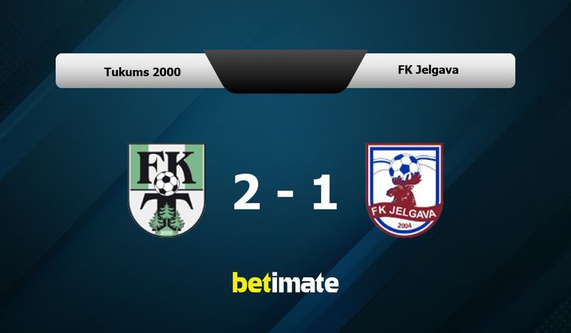 Tukums 2000 vs FK Jelgava Prédiction, cotes et conseils de paris 09/11/2025