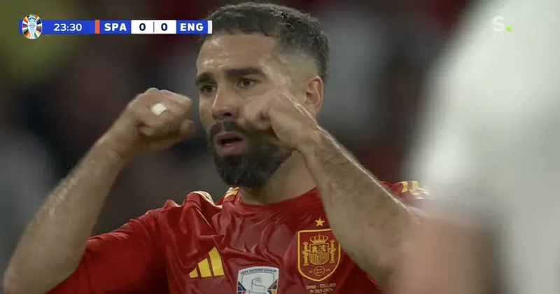 Dani Carvajal's 'Stop Crying' Gesture Mocks England Star After Clash
